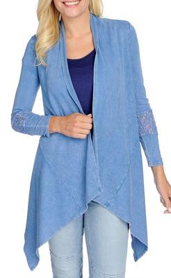 NEW - Indigo Thread Co.™ Thermal Knit Long Crochet Detailed Cascade ...