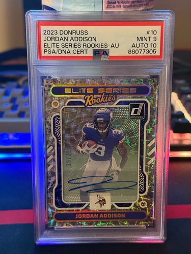 2023 Donruss Elite Series Jordan Addison Rookies AUTO /25 PSA 9 RC ...