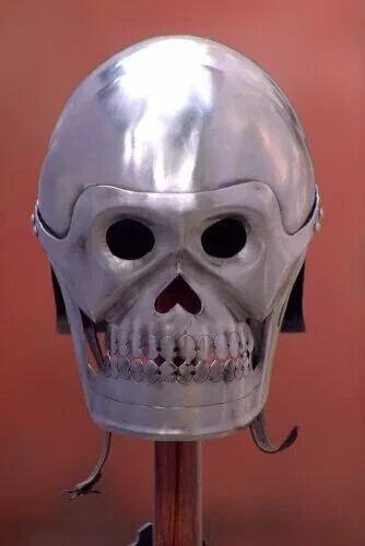 18GA SCA LARP Medieval Knight Halloween Visor Skull Armor Helmet ...