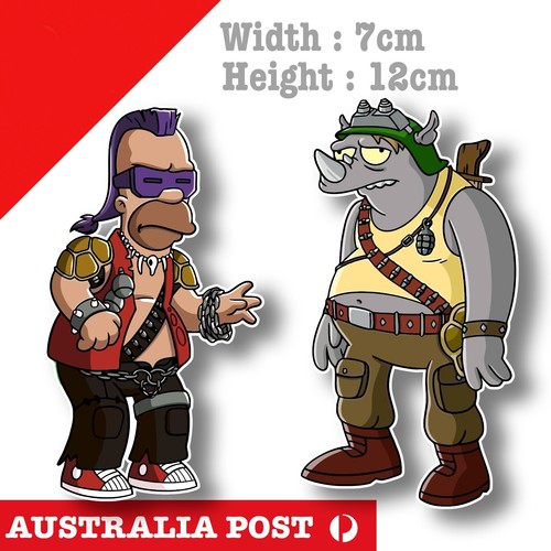 The Simpson Homer as Bebop and Rocksteady Ninja Turtles Funny Cartoon ...