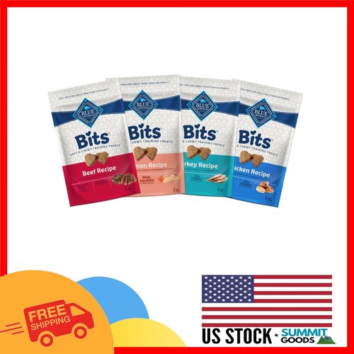 BLUE Bits Soft Dog Treats - Real Meat Variety Pack with DHA for All ...