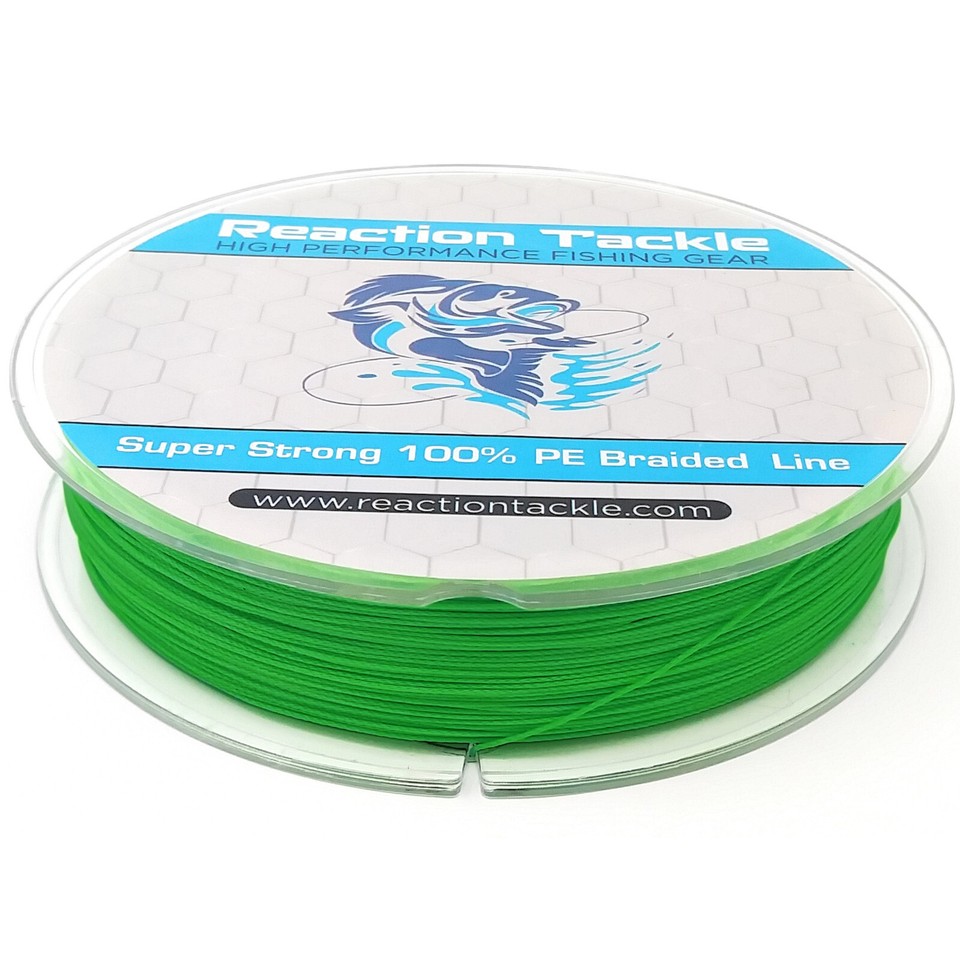 Reaction Tackle 9 Strand Braided Fishing Line- Extreme Casting Distance ...