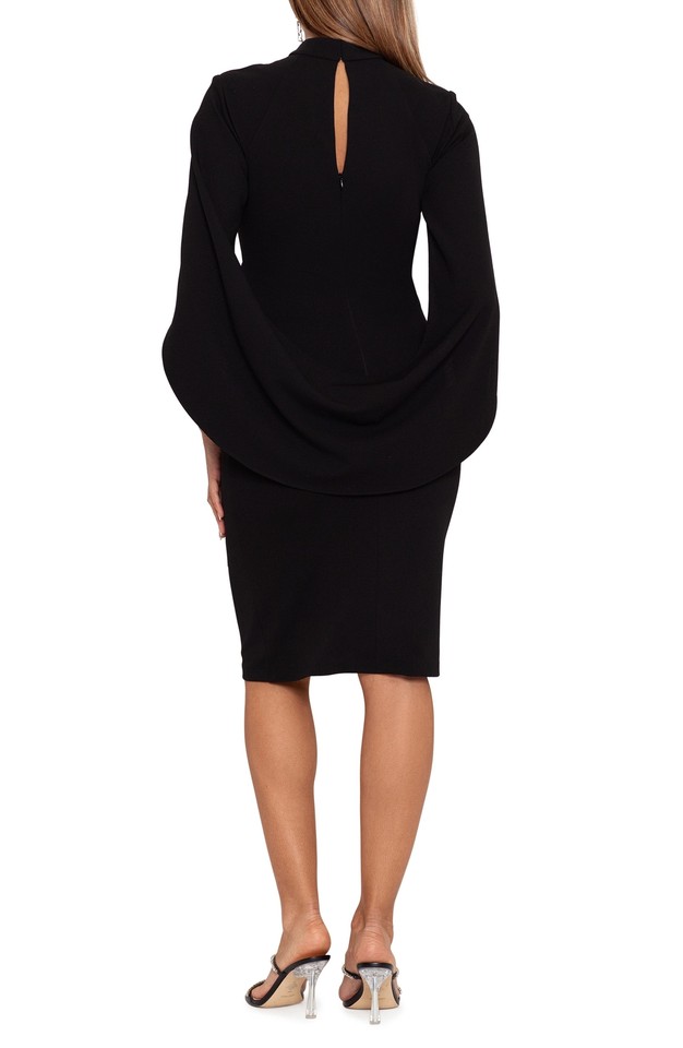 NEW BETSY & ADAM Cutout Long Sleeve Scuba Sheath DRESS Size 16 $239 ...