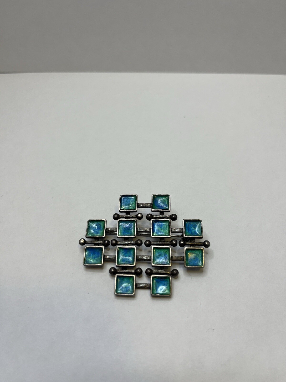 Uni David-Andersen/Marianne Berg Sterling Enamel Broo… - Gem