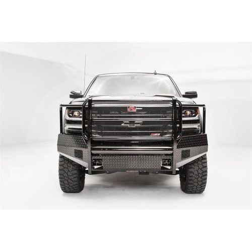 Fab Fours CS16-K3860-1 Black Steel Front Ranch Bumper with Full Grille ...