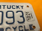 Kentucky Motorcycle License Plate 2021 EM093 | eBay