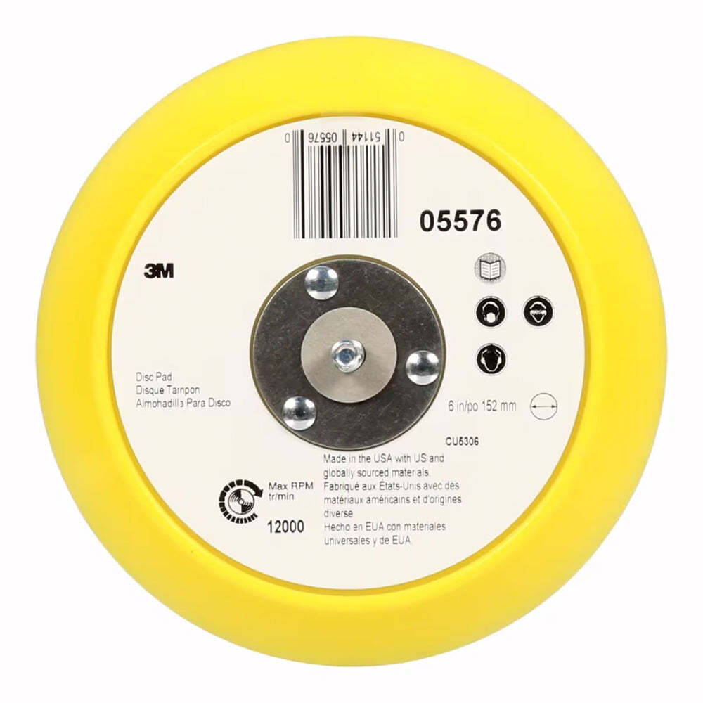 3M 05576 Stikit Disc Pad 150mm 6" No Hole Vinyl Face Back Up | eBay