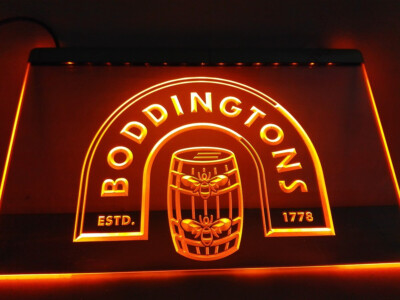 Boddingtons Cafe Bar Pub LED Neon Light Sign home room gift decore size ...