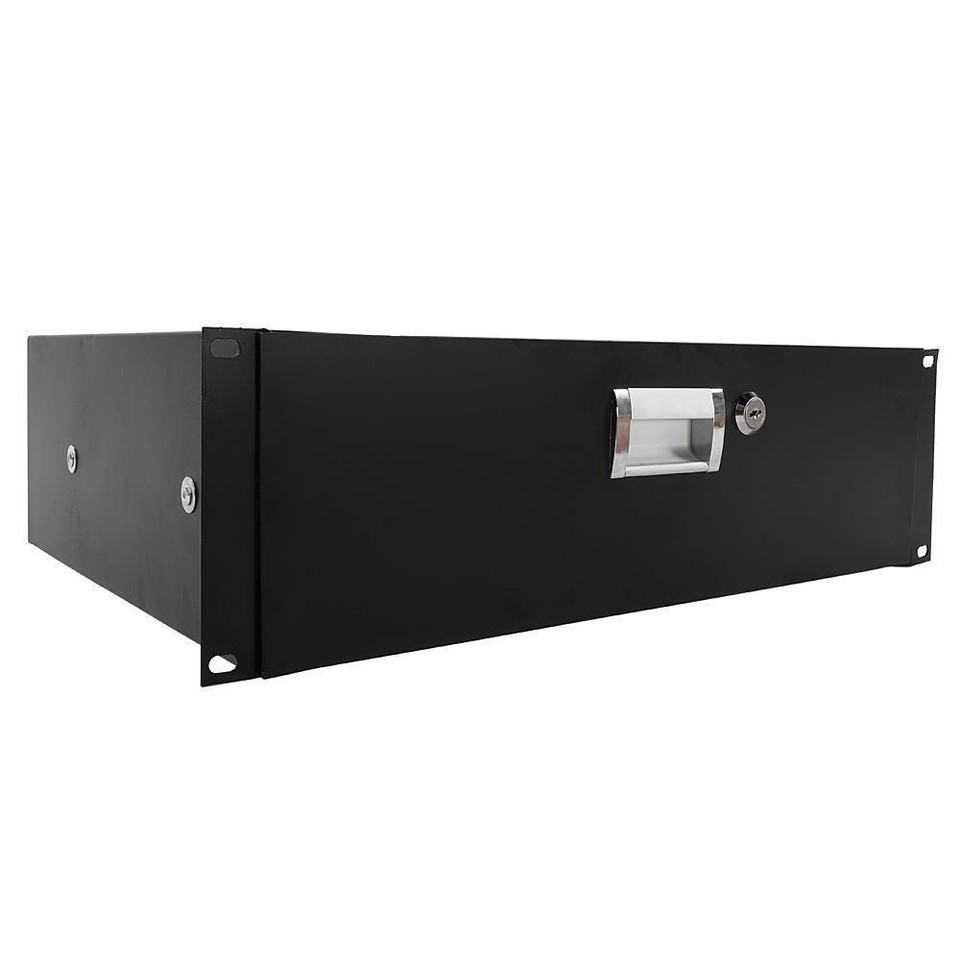 19 " Rack Mount 3U Locking Drawer Audio DJ Server Rack Storage Deep Cabinet | eBay