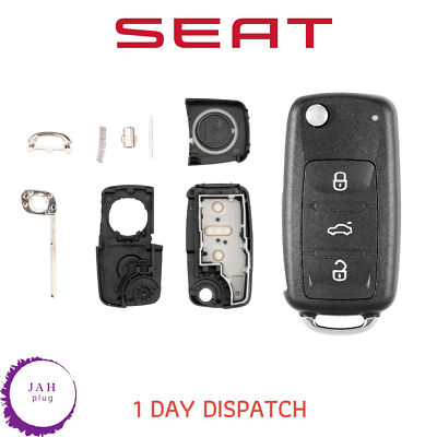 REMOTE CONTROL CAR KEY FOB SHELL CASE 3 BUTTON FOR SEAT IBIZA ALTEA ...