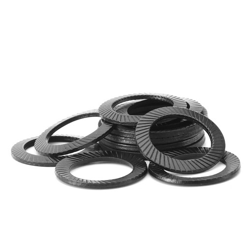M3-M36 Round Double-Sided Tooth Washer, Black Anti-Loosening Self ...