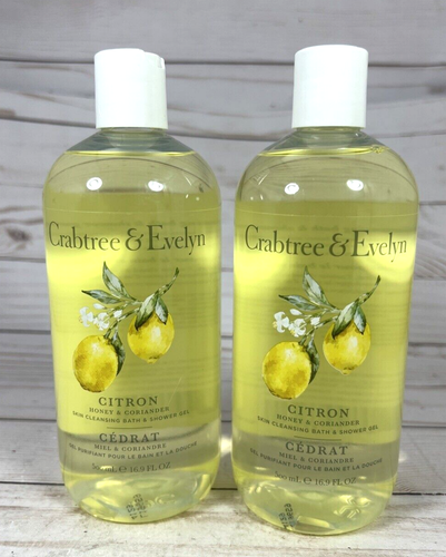Crabtree & Evelyn Citron Honey Coriander Skin Cleansing Bath Shower Gel ...
