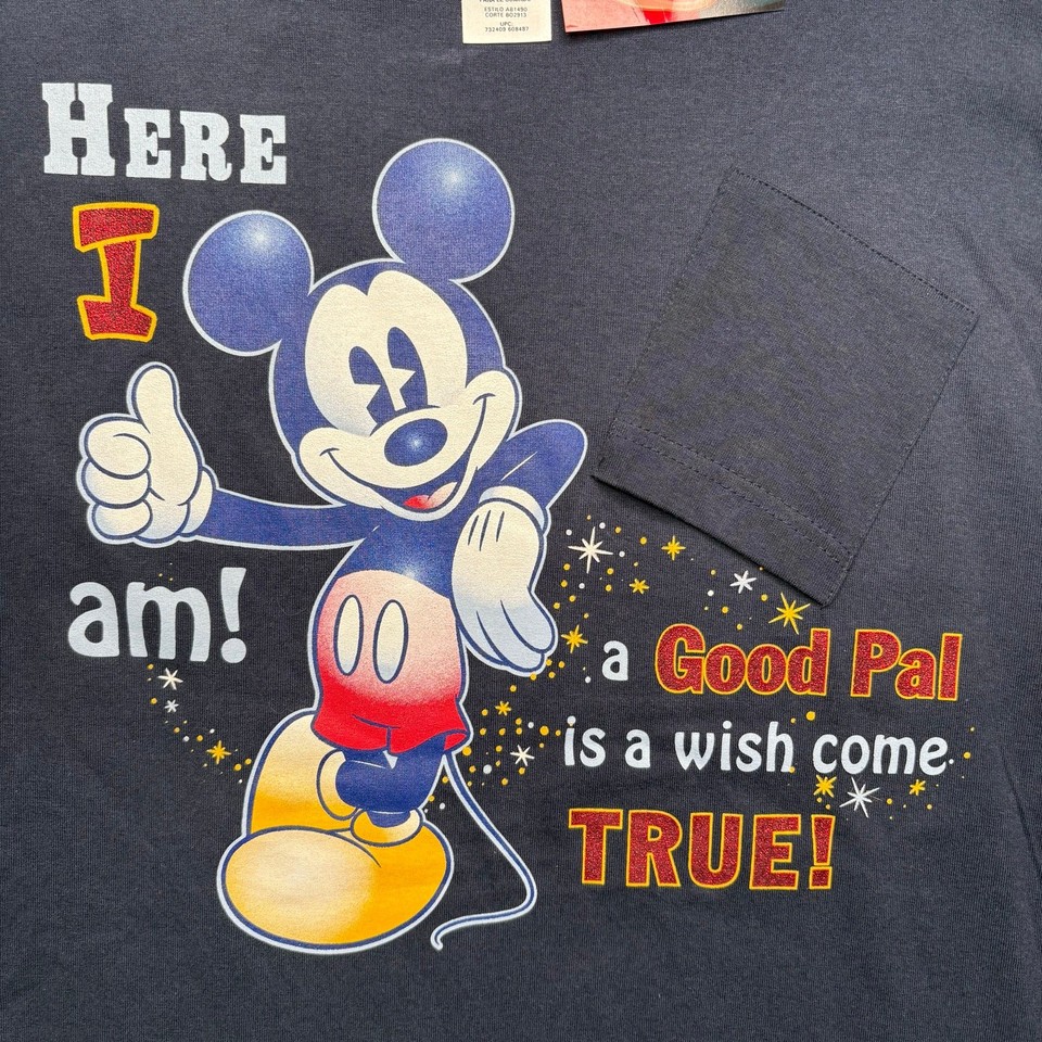 NWT Disney Mickey Mouse T-Shirt XL Jerry Leigh Good Pal Wish Come True ...