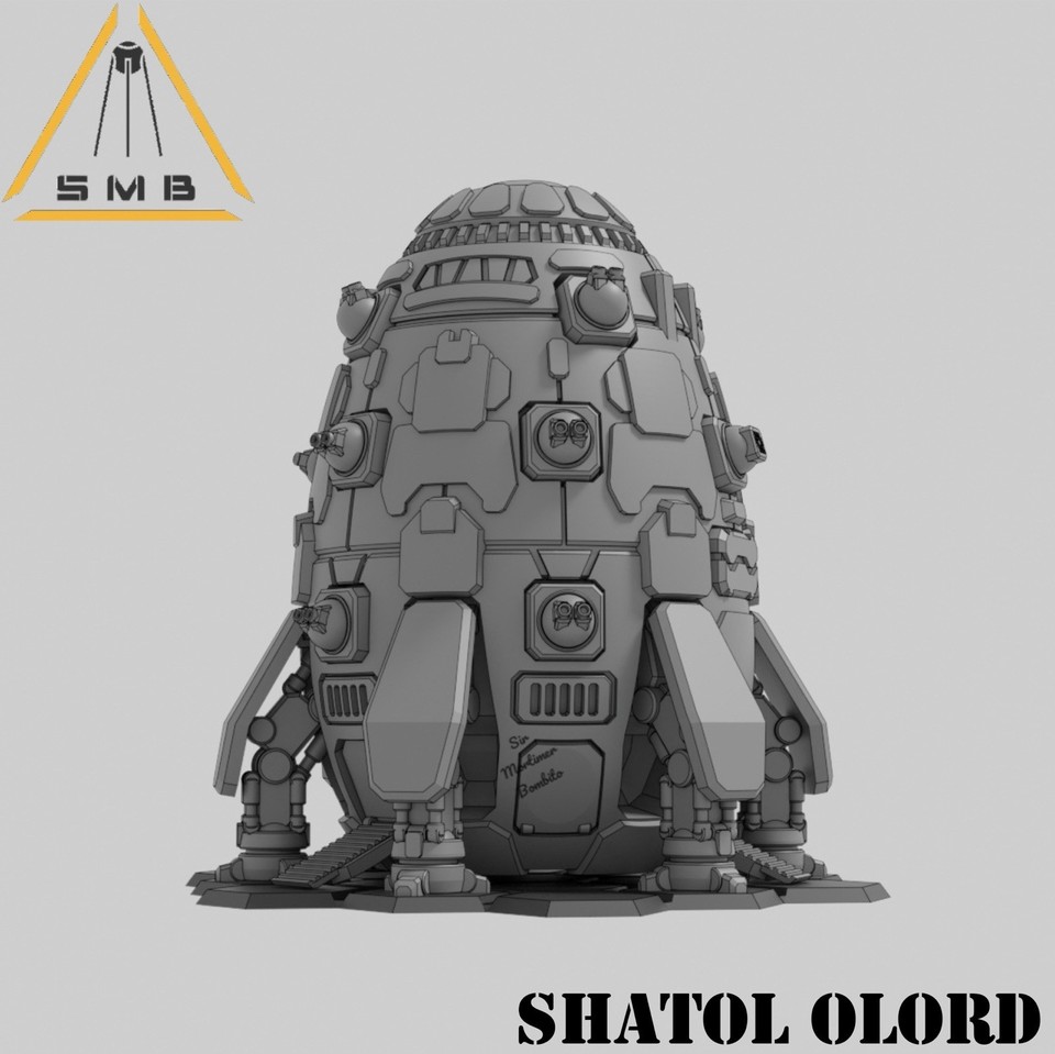 Overlord Class Mech Lance Dropship w/ Hex Base, Tabletop War Game ...