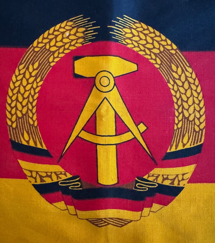Vintage Original Cold War East German Flag DDR FLAG w TAG | eBay