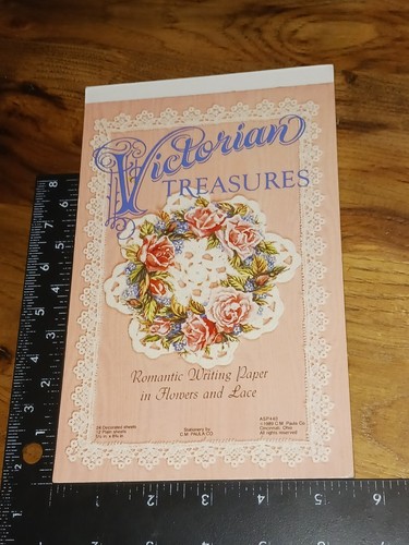 Vintage Note Pad,Victorian Treasures,c.m. Paula, Stationery,used,(stk21 ...