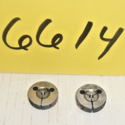 2 pcs. Pipe Machine Company Industries 2A GO 164-32 Thread Ring Gages ...