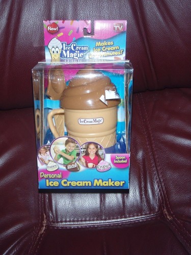 Brand New As Seen On TV Ice Cream Magic Personal Ice Cream Maker BROWN ...