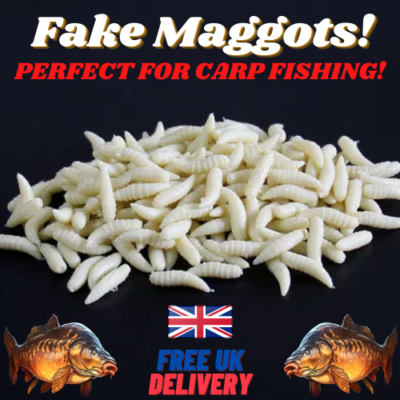 FAKE Maggots - worms for Carp Hair Rigs - Perfect for CARP FISHING! UK ...