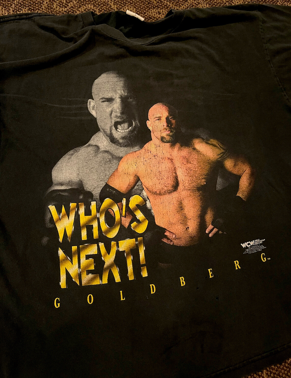 WCW Goldberg GOLDBERG WHO'S NEXT ! 1998 Vintage Wrest… - Gem