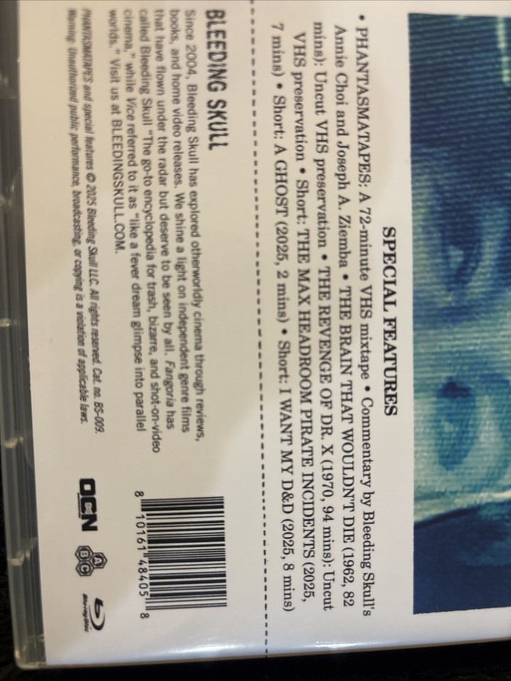 Phantasmatapes Blu-ray Bleeding Skull / Vinegar Syndrome + 2 bonus ...