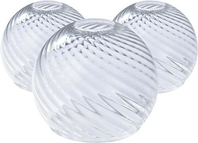 3 Pcs Clear Ripple Fitter Opening Lighting Fixture Globe Replacements ...