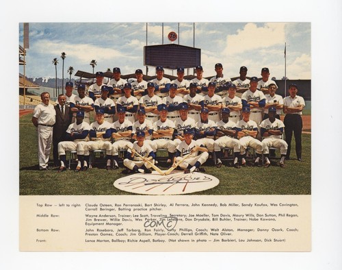 1966 Plastichrome Los Angeles Dodgers Postcards Los Angeles Dodgers | eBay