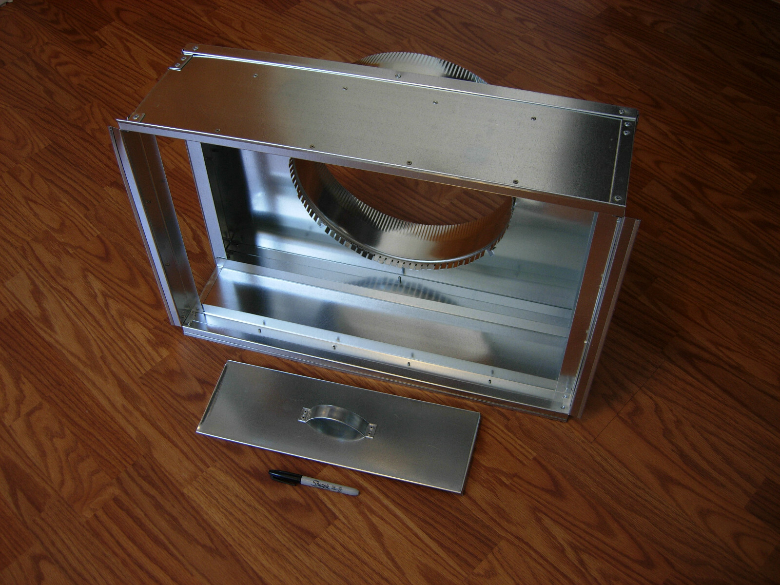 HVAC.Return air filter rack plenum fit filter 16 x 20 x 4",collar 14 ...