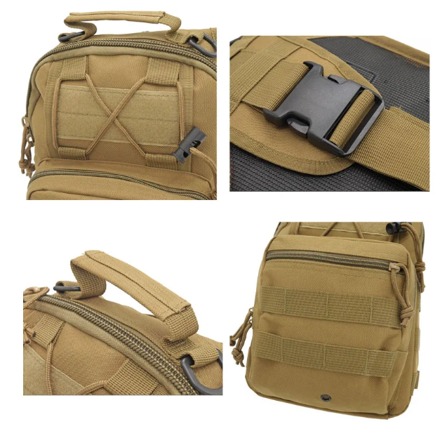 Mens Backpack Tactical Sling Shoulder Bag Molle Travel Chest Pack ...