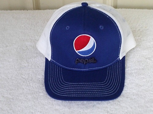 Pepsi Cap New Port Authority Logo Adjustable Snap Back Cotton/Poly Mesh ...