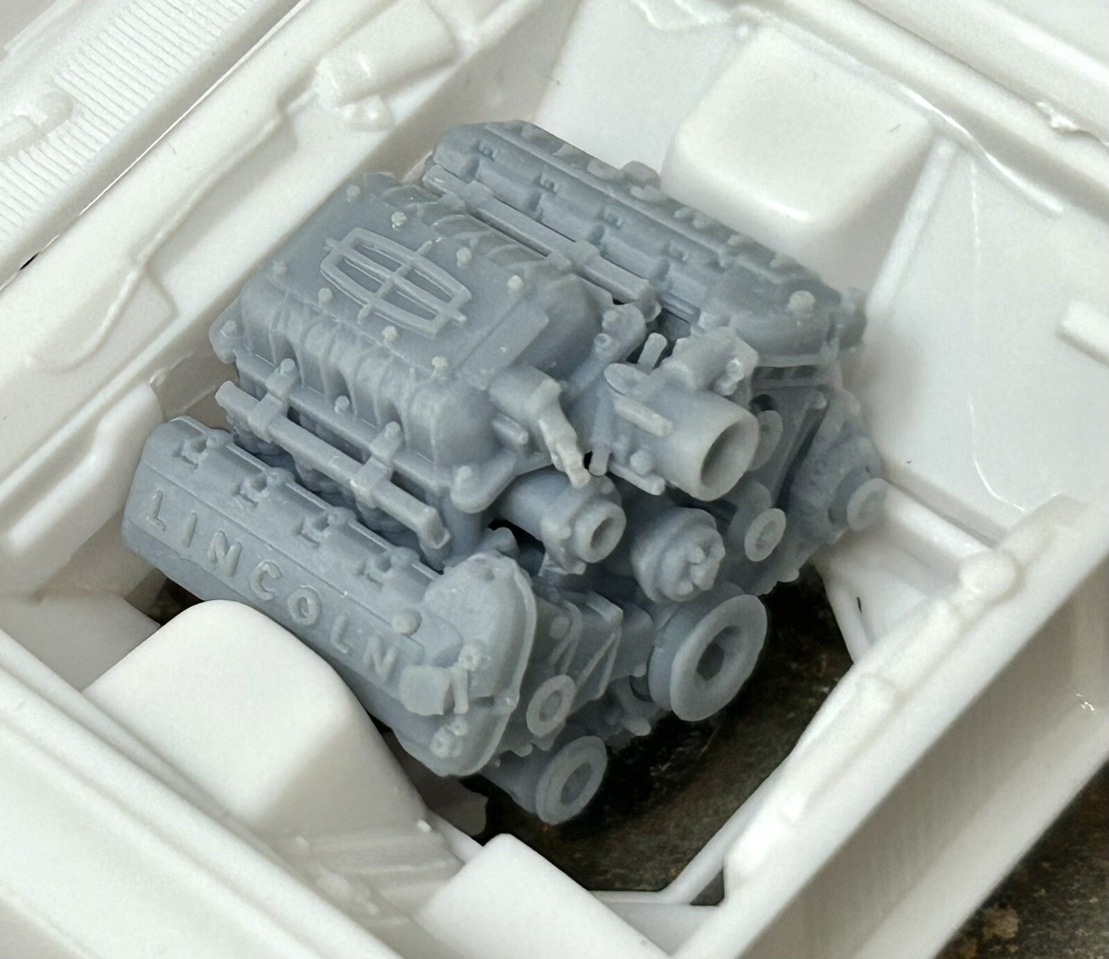 Resin Custom Lincoln Supercharged engine for scale model cars, 1/24 1/ ...