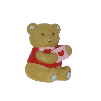 Vintage GGI Teddy Bear Valentine Heart Love Letter Pin | eBay