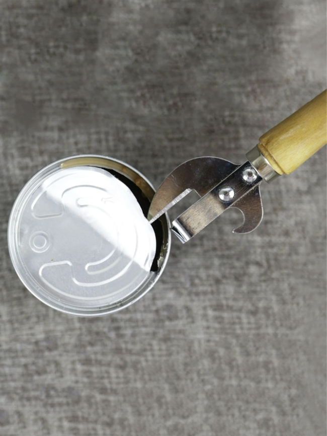 Multi-Purpose Iron Canned Opener for Restaurants, Wooden Handle Can ...