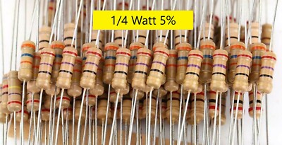 5/10/20 pcs - 1/4 W 5% resistors for Model Railroad Layout-All Values ...