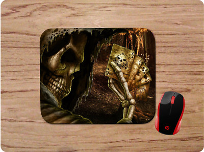 GRIM REAPER PLAYING CARDS DARK ART CUSTOM NON-SLIP MOUSEPAD HOME OFFICE ...