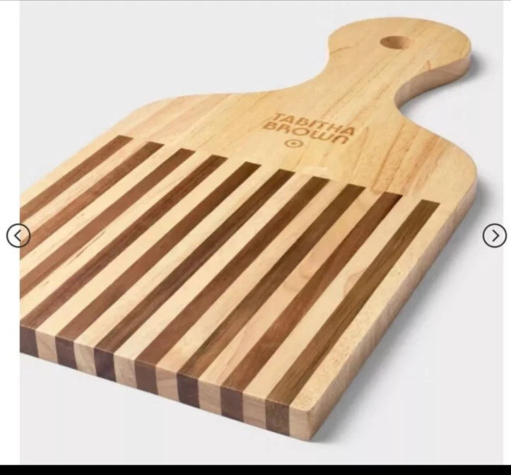 Tabitha Brown Cutting Board Target Afro Pick Shaped Wood African Pick ...