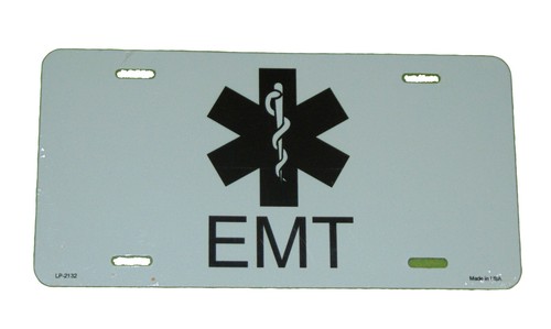 EMT License Plate 6 X 12 Inches Aluminum New | eBay