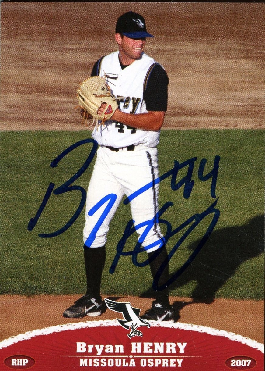 2007 Missoula Osprey BRYAN HENRY Signed Card autograph AUTO DBACKS FSU SEMINOLES | eBay