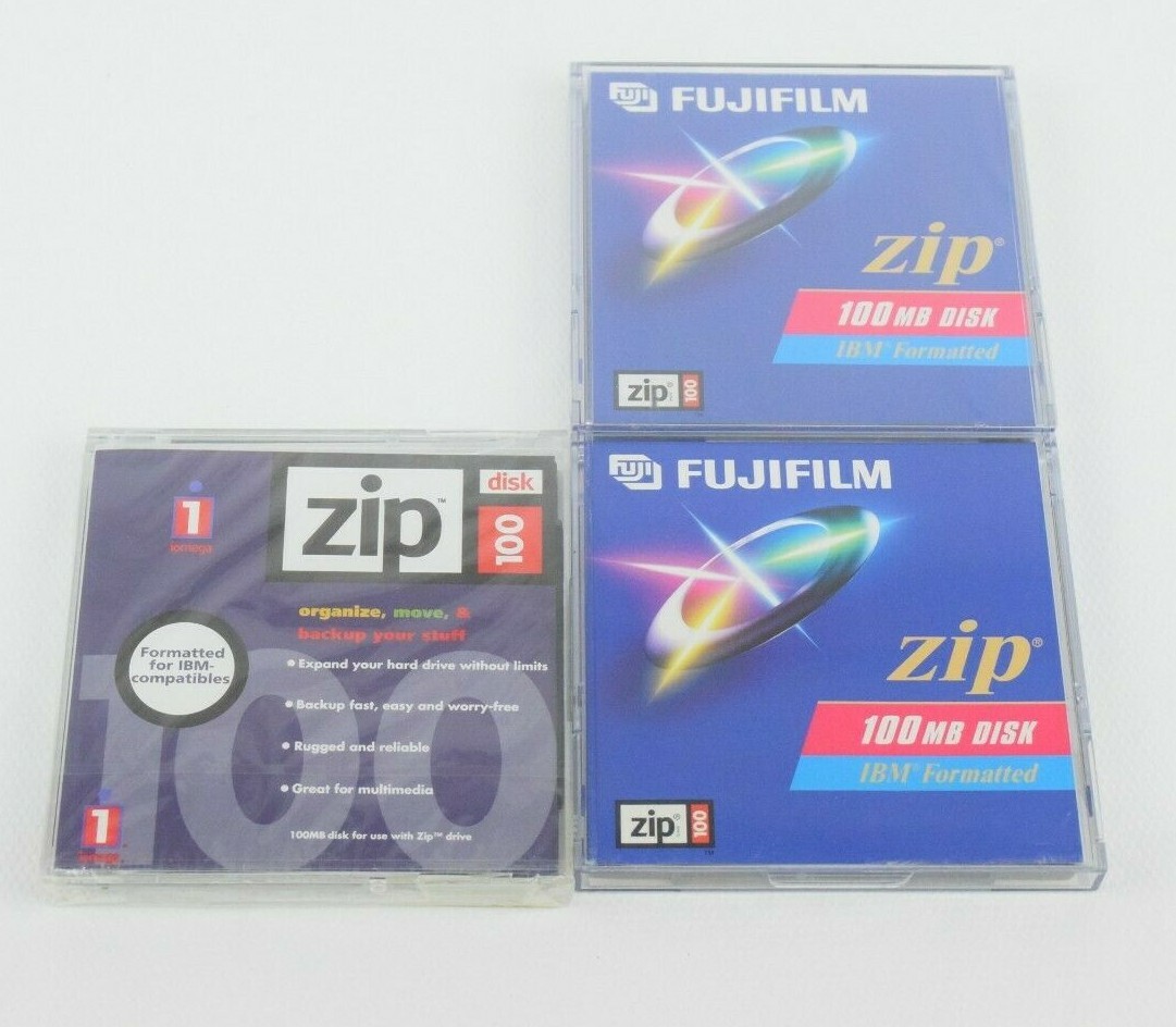 Zip Disk 2 FujiFilm 100MB Disk 1 iomega 100MB | eBay