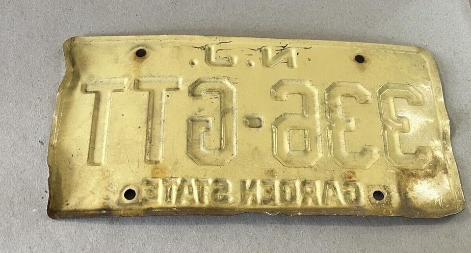 NEW JERSEY GARDEN STATE LICENSE PLATE 336-GTT YELLOW AND BLACK | eBay