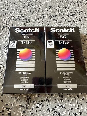 NEW Scotch HS T-120 Blank Recording VHS Tapes High Standard Sealed Lot ...