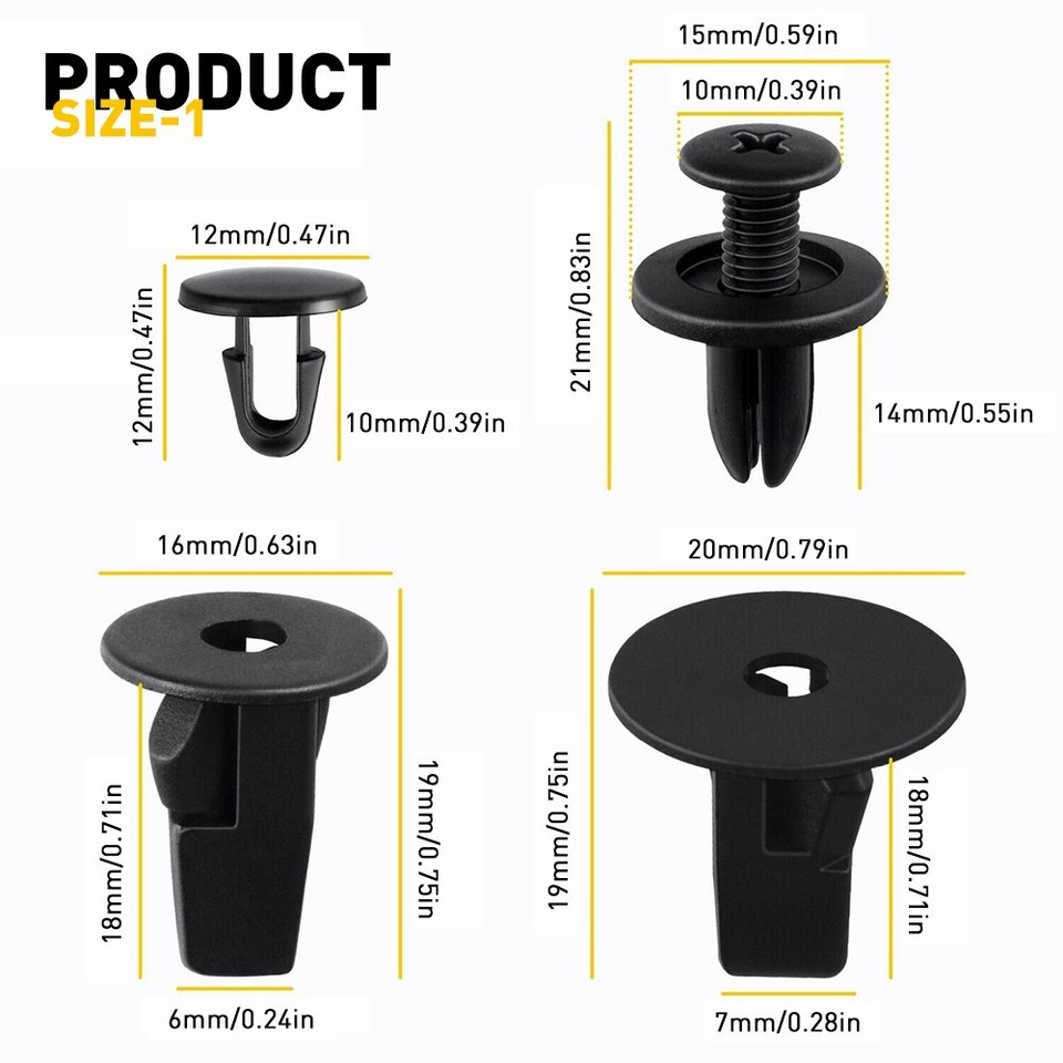 146 PCS Car Body Trim Clips Retainer Bumper Auto Panel Push Plastic ...