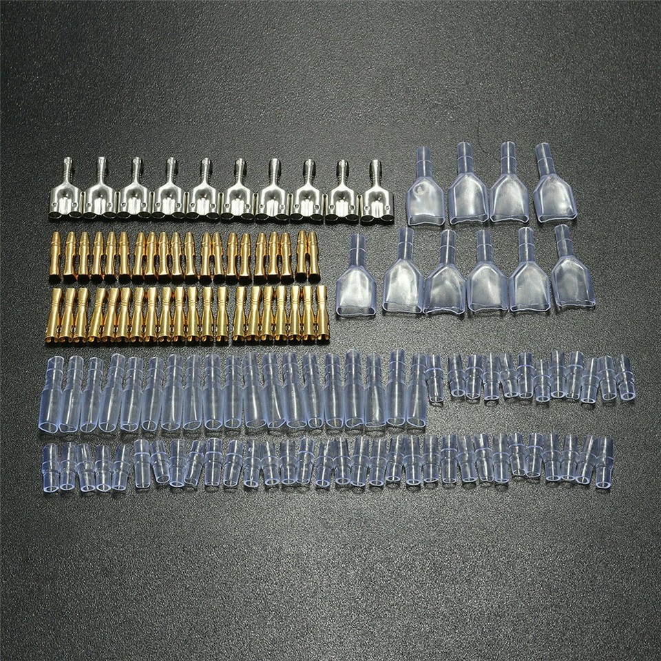 140PCS 4.0mm Female/Male Bullet Connectors Double Terminals Motorcycle ...