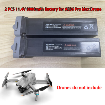 2PCS Original 11.4V 8000mAh Battery for AE86 Pro Max Drone Quadcopter ...