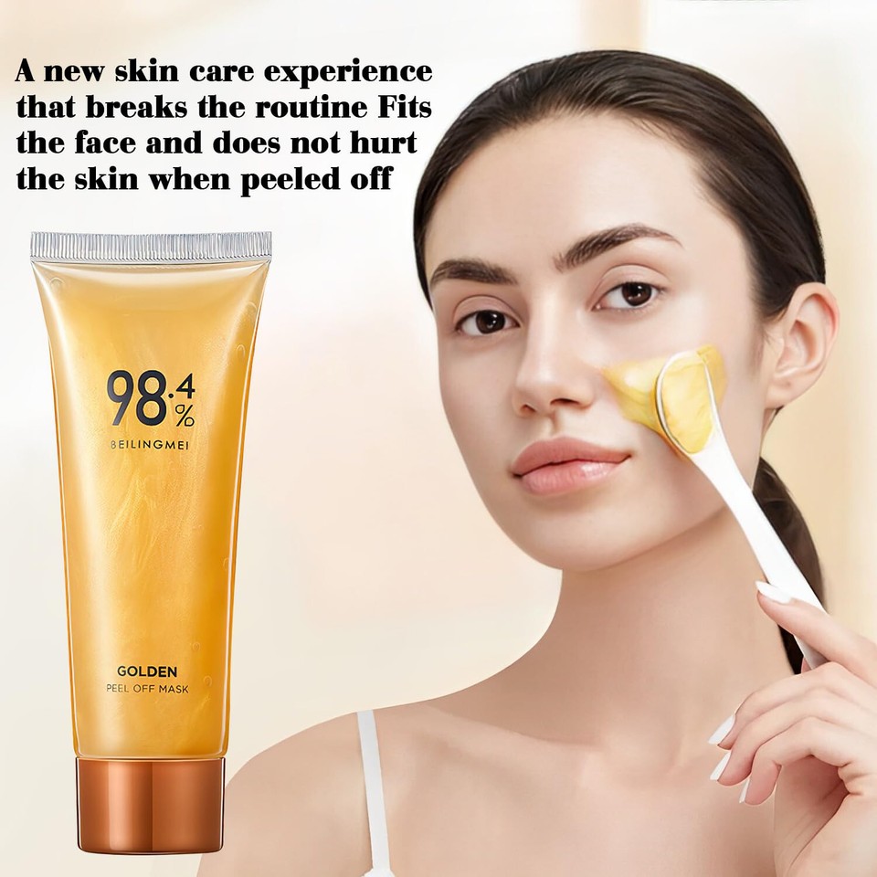 Gold Foil Peel-Off Mask - 98.4% Beilingmei Gold Face Mask,for wrinkles ...