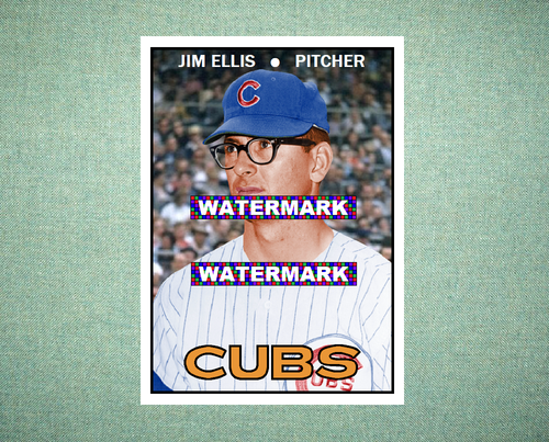 Jim Ellis Chicago Cubs 1967 Style Custom Baseball Art Card | eBay