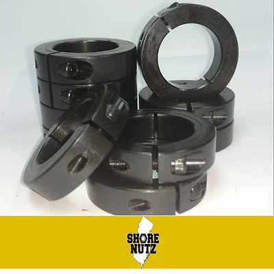 (10) 2" SINGLE SPLIT STEEL SHAFT COLLAR BLACK OXIDE SC200S CLAMP 1SC ...