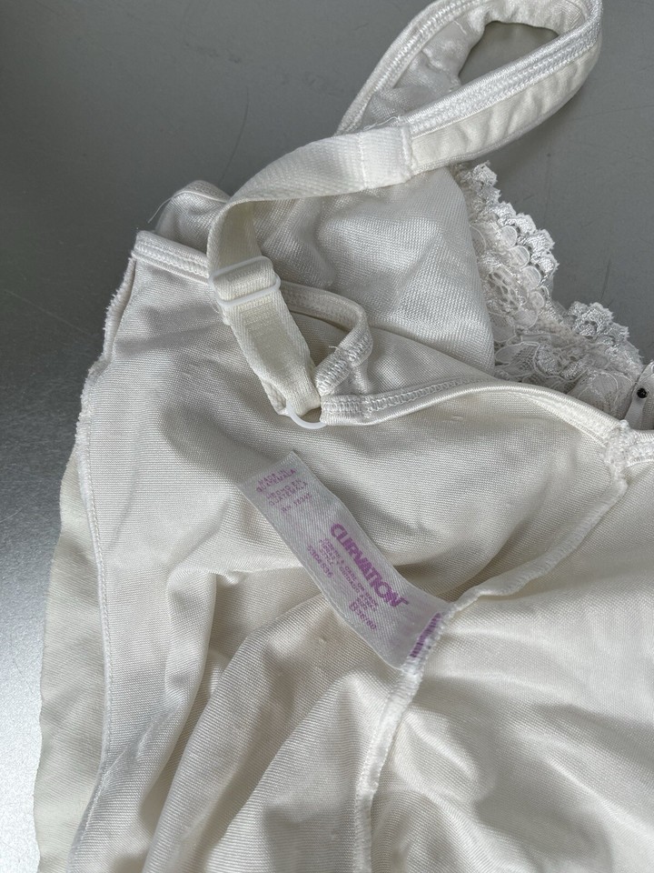 Vintage Curvation Bodysuit Shapewear Underwire Glossy Satin 36B ...