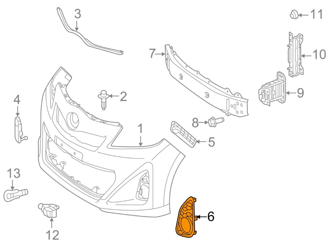 Genuine OEM Front Driver Left Fog Light Trim For Toyota 8148252330 | eBay