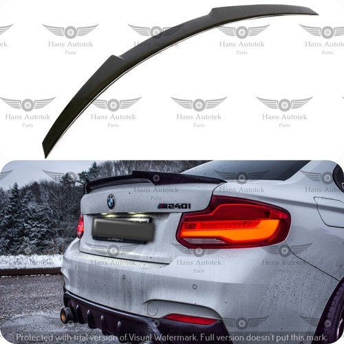 M4 STYLE FULL CARBON FIBER REAR SPOILER FOR BMW 2 Series F22& M2 F87 ...